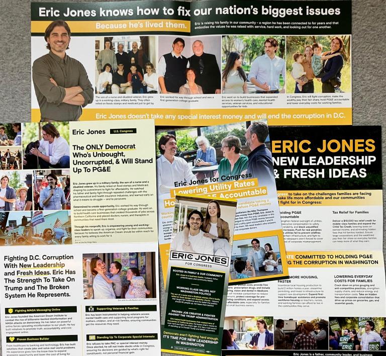 Who is Eric Jones, the candidate seeking to unseat Mike Thompson in ...